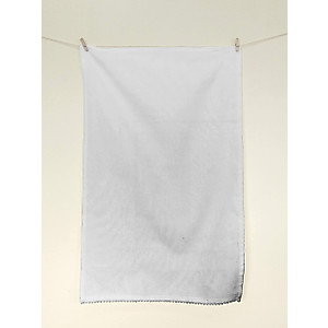 TARAN LIVING Kitchen Towels Pack in red Blue White for Embroidery, Paint, Craft, Party. Bar Cloth, Dish Towels/Tea Towels, Each Color has 6 Fabric Cloth with Trim ant Bottom and Loop Hanging.