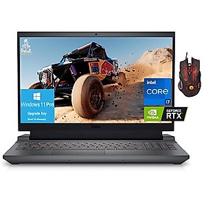 Dell 2023 Newest G15 Gaming Laptop, 15.6" FHD Display, CPU i7-13650HX(14-core), RTX 4050, 16GB DDR5, 1TB SSD, Backlit Keyboard, Wi-Fi 6, Dolby Audio, Windows 11 Pro, with Mouse
