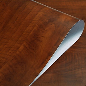 Teemall 15.8inch by 79inch Brown Maple Wood Grain Paper Peel and Stick Shelf Liners Wallpaper Cabinet Door Wardrobe Wood Wall Funitures Stickers