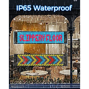 Upgraded Flexible LED Car Sign, Big Size 14.6"×3.6" Matrix Panel, Bluetooth Smart App Control, Running Text, Sign for Car, Shop, Bar, Shop, RGB Panel, Pixel Pattern, Graffiti Text Animation Display (14.6"×3.6")