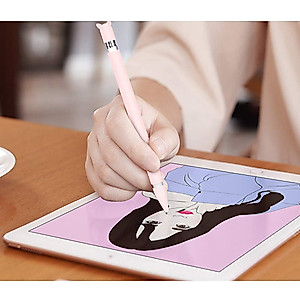 3 Pack Case for Apple Pencil 1st Generation Holder Sleeve Skin Cover Accessories for iPad Pro 9.7/10.5/12.9,Silicone Cute Grip with Charging Cap Holders and 3 Protective Nib Covers-Black,Pink,Purple