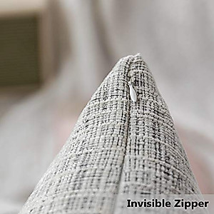 Home Brilliant White Lumbar Pillow Cover 12x20 Chenille Plush Velvet Oblong Decorative Throw Pillow Covers Pillowcases for Bed Couch Sofa, Set of 2, 12 x 20 inches(30x50cm), Cream Mix Black