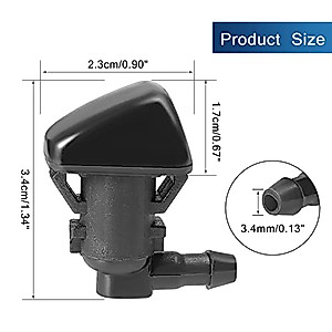 Front Windshield Washer Nozzle Sprayer Set Super Duty Replacement for Ford F250 F35 2011-2016 Replace # BC3Z-17603-A (1 Pair)