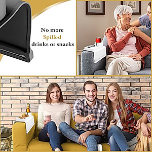 Couch Cup Holder| Portable Silicone Sofa Armrest Tray for Coffee Mug, Phone, Remote & Snacks| Strong and Weighted Sofa Cup Holder for Your Mom, Dad, Husband & Grandparents