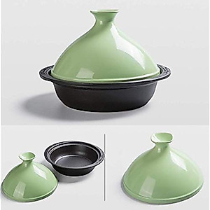 JAHH Chef's Classic Enameled Cast Iron Round Covered Casserole, Red Wok，Soup Pot，Frying Pan (Color : white-Dinosaur Doodle4)