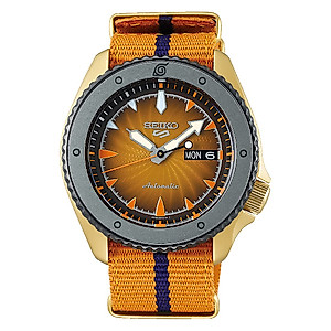 Seiko 5 Sports Boruto & Naruto Automatic Orange Dial Watch SRPF70K1