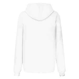 wkind olades Bar-bie Come On Let's Go Party Hoodies for Women Oversized Hooded Sweatshirts Fleece Casual Long Sleeve Pullover Loose Lightweight Fall Clothes 2023 White