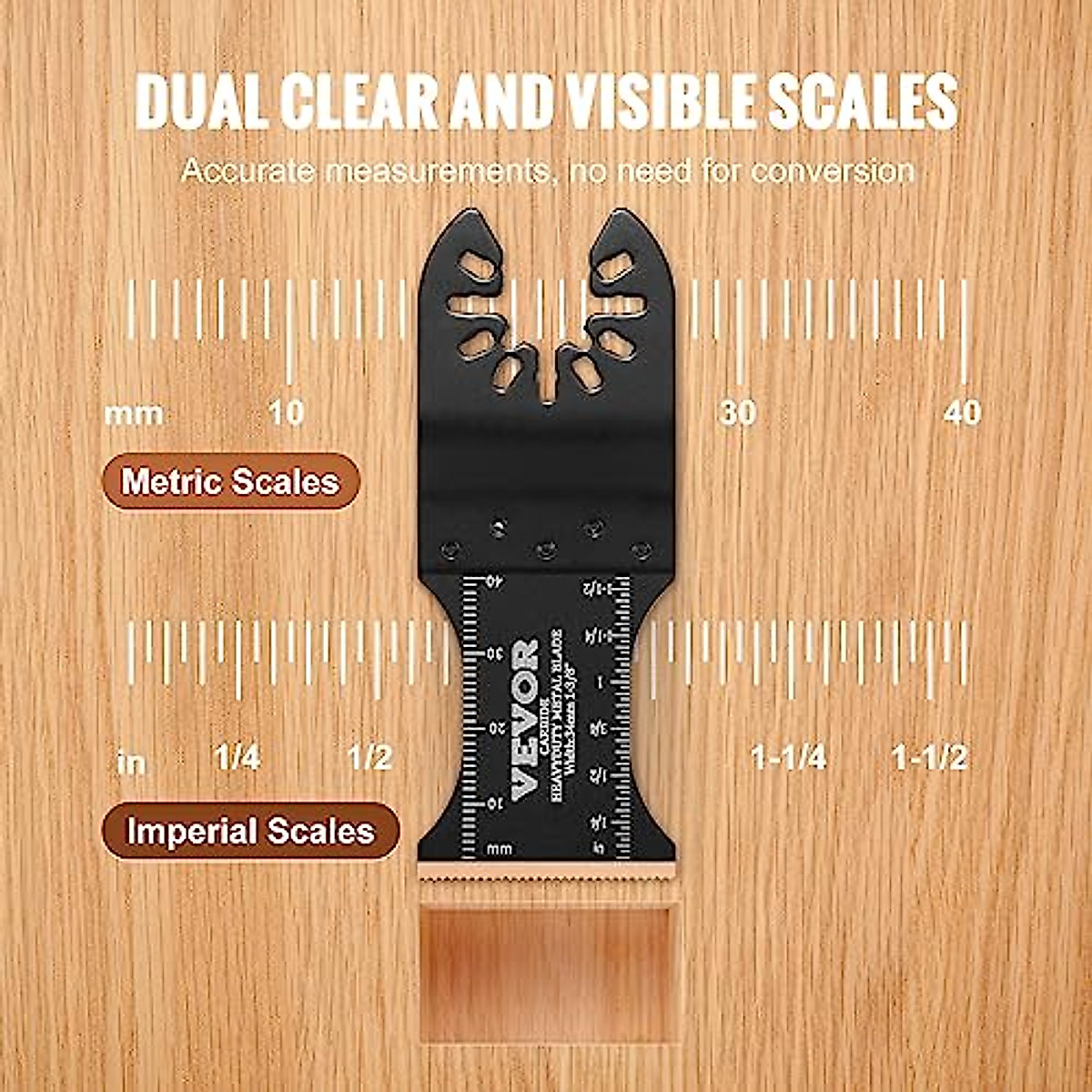VEVOR 3PCS Carbide Oscillating Tool Blades, Universal Quick Release Oscillating Saw Blades, Multitool Tool Blades for Hard Material, Metal, Nails, Bolts, Fit Dewalt Milwaukee Hitachi Chicago