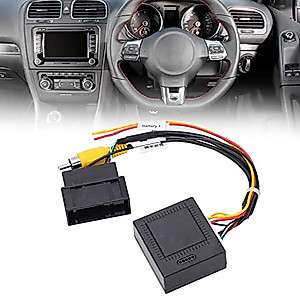 Qiilu Backup Camera Rear View License Plate Reverse Camera 12V 5W RGB to AV Converter Decoder Box Adapter Backup Camera Parts Replacement for Magotan CC