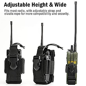VIPERADE Radio Holster, MOLLE Radio Pouch for Vest, Universal Walkie Talkie Holster Radio Holder for Duty Belt, Police Radio Holder Tactical Radio Pouch for Baofeng, Motorola