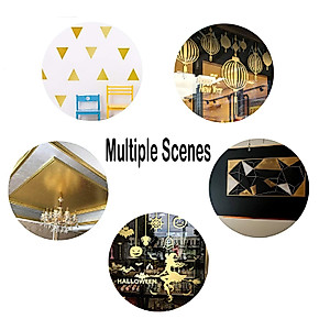 Hopepak Gold Contact Paper 17.7''x118'' Gold Metallic Peel and Stick Wallpaper Decorative Self Adhesive Removable Waterproof Wallpaper for Furniture Home DIY Decor Shelf Liner Easy to Clean