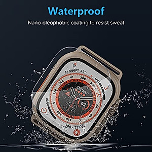 Hierusre [3 Pack] Screen Protector for Apple Watch Ultra 2/Ultra 49mm, Tempered Glass Protector Screen for iWatch Ultra 2/Ultra, Scratch Resistant, HD Clear, Touch Sensitive, Bubble Free