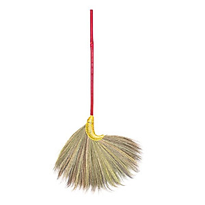 SN SKENNOVA - 1 Pc of 41 inch Tall of Asian Straw Broom Whisk Broom Sweeping Broom with Bamboostick Handle for Sweeping Dirt, Dust, Garbage