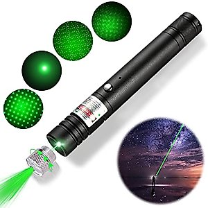 Green Laser Pointer High Power, Long Range High Power Laser Pointer, Rechargeable Pointer , Strong Lazer Pointer for Teaching Outdoor Hunting USB Rechargeable Laser Pointer Pen