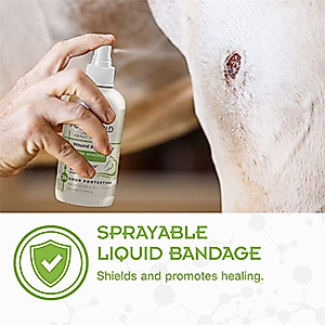 Farnam Purishield Horse Wound Care Liquid Bandage Plus, Sprayable, Promotes Healing for Horses, Dogs, Cats, Livestock, 4 Oz.