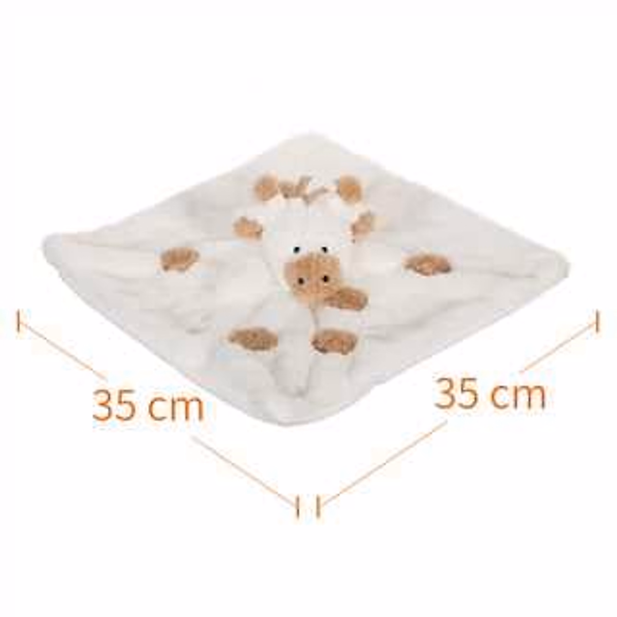 Apricot Lamb Luxury Snuggle Plush Cute White Giraffe Infant Stuffed Animals Security Blanket Nursery Character Blanket (White Giraffe, 14 Inches)