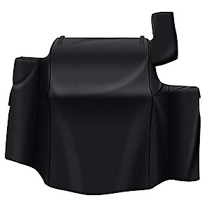 QuliMetal Grill Cover for Green Mountain Daniel Boone Prime WiFi Grills, Full Length GMG Daniel Boone Smoker Cover, 600D Fabric, Black