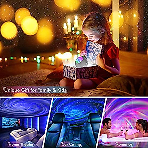 Rossetta Galaxy Projector, Star Lights for Bedroom with Remote Control, Bluetooth Speaker and White Noise, Night Light Projector for Kids Adults Gaming Room, Party, Home Theater, Ceiling, Room Decor