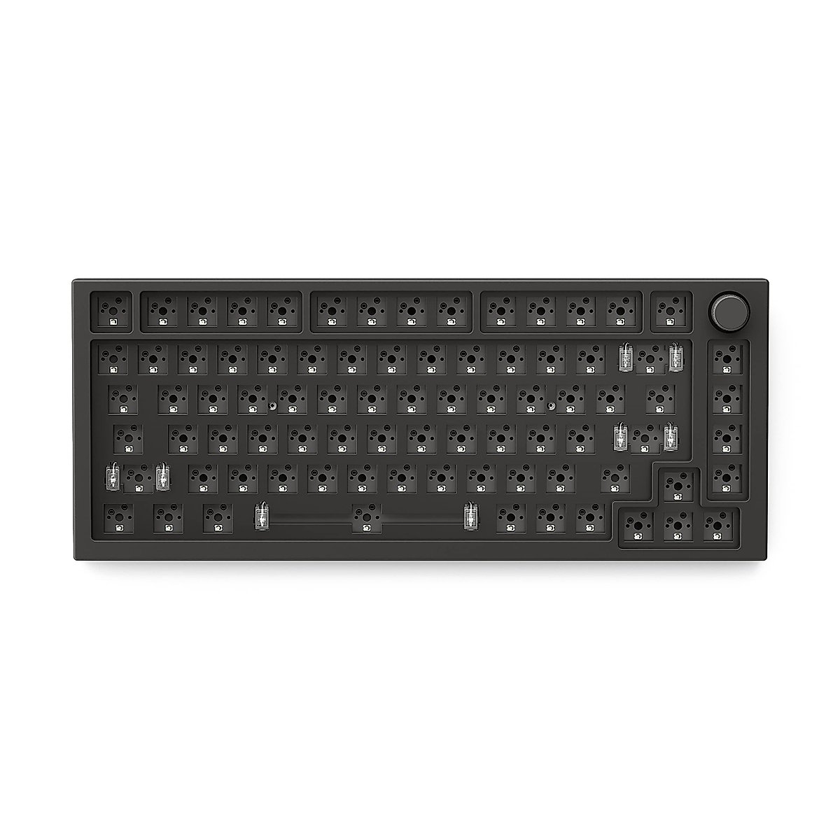 Glorious Gaming GMMK PRO 75% Barebones Black (Frame Only) - Modular Mechanical Gaming Keyboard, TKL Size (75%), 3.3lb Frame, RGB, Fully Customisable, 5-Pin Switch Support