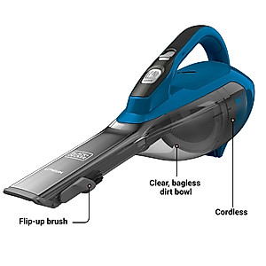 BLACK+DECKER dustbuster AdvancedClean Cordless Handheld Vacuum, Ocean Blue (​​HLVA315J22)