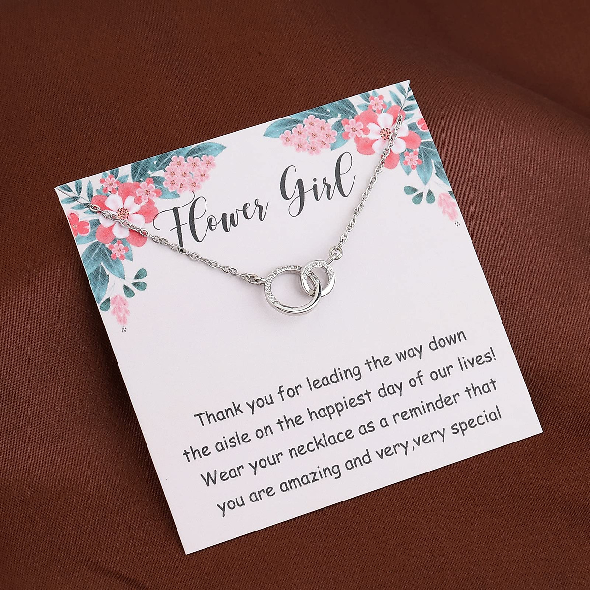 TGBJE Flower Girl Gifts Flower Girl Necklace Bridesmaid Proposal Gifts Wedding Gifts Brdial Party Gift Flower Girl Proposal Gift (flower girl ne)