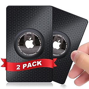 2 Pack Airtag Wallet Holder, Ultra Thin Airtag Wallet Card Case Cover, Light Airtag Wallet Holder for Apple AirTag, Airtag Card Holder for Wallet, Badge, Air Tag Case Accessories