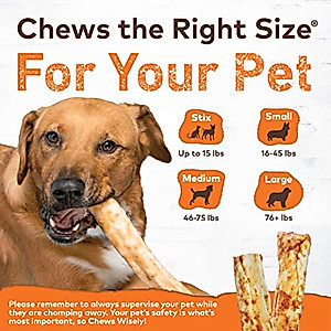 EARTH ANIMAL No Hide Large Chicken Flavored Natural Rawhide Free Dog Chews Long Lasting Dog Chew Sticks | Dog Treats for Large Dogs | Great Dog Chews for Aggressive Chewers
