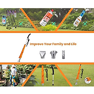 Electric Weed Burner, 1500W Weed Burner, Electric Weed Torch Up to 700℃, Environmental Friendly Weed Burner Torch with 3 Nozzles and 3M Cable, Portable Weed Torche for Garden, Patio, Drivewa