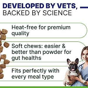 Dog Digestive Support Probiotic Chews - Enzymes, Probiotics, Prebiotics, and Pumpkin for Dogs - Improve Stool Quality and Consistency - Relief from Gas, Constipation, Diarrhea 90ct