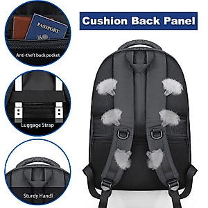 Laptop Backpack, Extra Large Travel Backpack, Durable TSA Flight Approved with USB Charging Port, Water Resistant Business Work School College Weekender Carry On Backpack Fits 17 Inch Notebook, Black