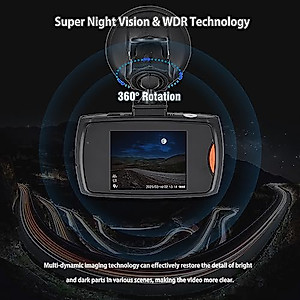 Dash Cam Front with Card Reader,X2 Dash Camera 1080P FHD 2.7 Inch Car Driving Recorder,170° Wide Angle,Car Dashcam with Parking Mode,Motion Detection,Loop Recording,Support TF 32GB Max