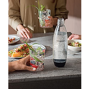 SodaStream Dishwasher Safe 2-Pack 1 Litre Carbonating Bottle - Black