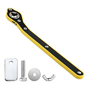 BOXOB Auto Labor-Saving Jack Ratchet Wrench 360° Swivel Car Scissor Jack Ratchet Wrench with Reversal Knob Design, Reinforced Tire Lug Wheel Jack Wrench for Cars SUVs Trucks Motorcycles