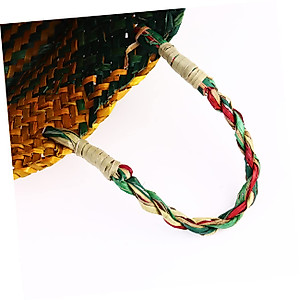 STOBAZA 3pcs Plant Pots Indoor Seagrass Flower Bin Folding Laundry Basket Pot for Plants Indoor Seagrass Succulent Vase Kid Beach Bag To Weave Coconut Shell Bamboo