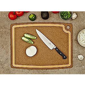 Epicurean Gourmet Series Cutting Board with Juice Groove, 19.5-Inch by 15-Inch, Nutmeg/Natural