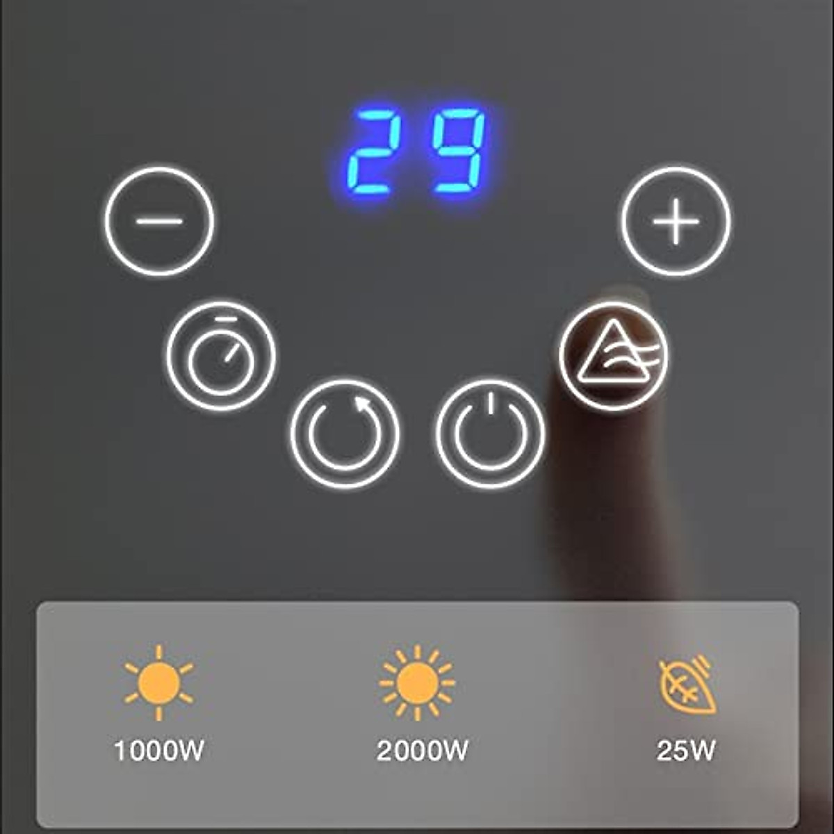 Outdoor Garden Heater Ceramic Space Heater, 2000W Portable Quiet Heater with Remote Control & 12h Timer, Thermostat, Overheat & Tip-Over Protection, Electric Rotating Heater Patio