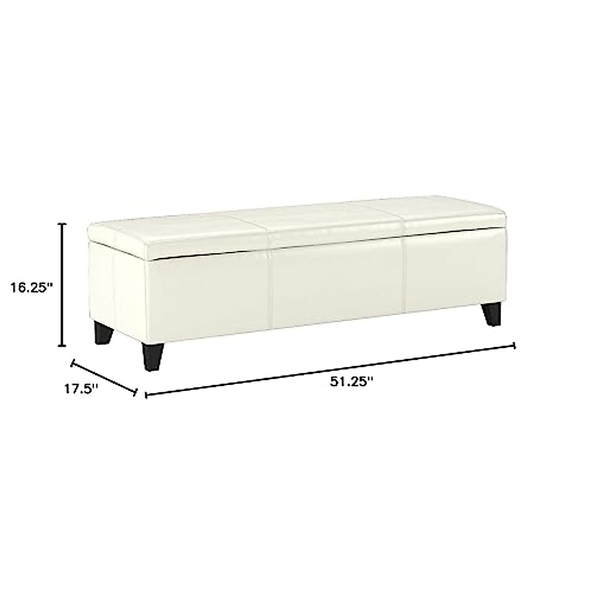 Christopher Knight Home Glouster PU Storage Ottoman, Ivory