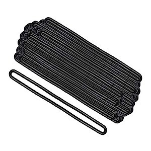 Mini Skater 6.7 inch/17cm Premium Plastic luggage Tag Loop Travel Bag Identification Tag PVC Name ID Card Worm Loop Strap for Luggage Bag ID Tag (Black,50Pcs)
