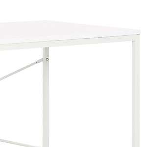 vidaXL Computer Desk Home Office Table Writing Desk with Metal Frame White