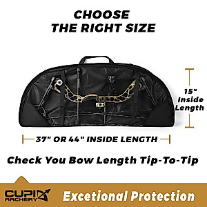 LWANO Compound Bow Case Light-Weight Soft Bow Bag with Arrow Pocket and Backpack Straps