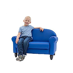 Children's Factory As We Grow Toddler Sofa, Blue, CF805-197, Flexible Seating for Daycare or Preschool, Kids Reading Couch, Playroom Furniture