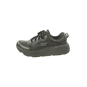 Skechers Women's Max Cushioning Elite-Step Up Sneaker, Black/Black 7.5 Wide US