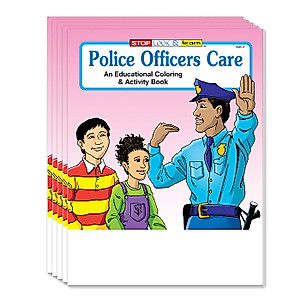 ZOCO - Police & Law Enforcement Educational Coloring Books (25 Bulk Pack, Without Crayons) - Bulk Giveaways for Kids