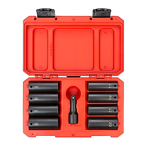 TEKTON 1/2 Inch Drive Impact Lug Nut Socket Set (9-Piece) | SID92415