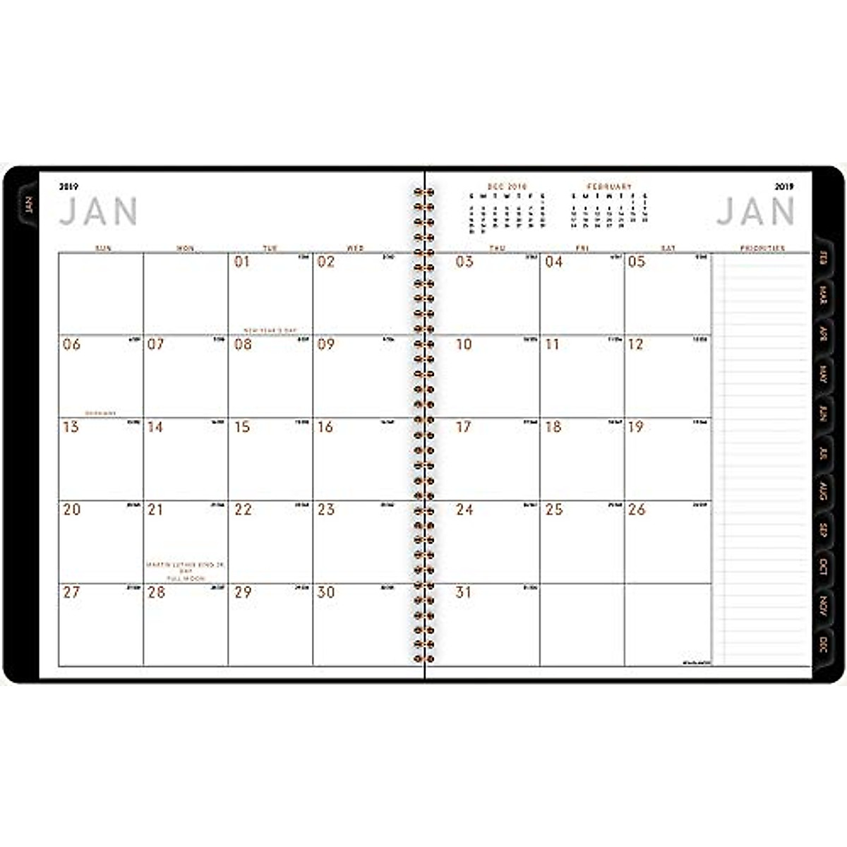 AT-A-GLANCE Weekly / Monthly Appointment Book / Planner 2019, 8.25 x 10.88 Inches, Contemporary, Graphite (70-950X-45)