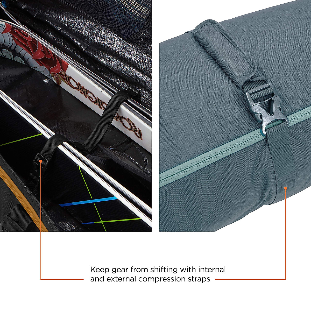 Thule Roundtrip Ski Roller Bag, Dark Slate , 192cm