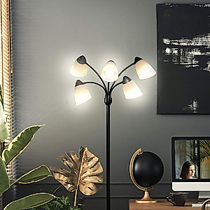 OTTOSEA 4 Pack Plastic Lampshade,5.7 inch High,4.1 inch Diameter,1.65 inch Fitter,Replacement Plastic Lamp Shade for LED Floor Lamp [White]