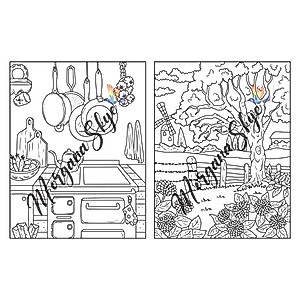 Farmhouse Coloring Book: Easy Countryside Designs with Cute Farm Animals, Beautiful Flowers and Relaxing Landscapes for Stress Relief and Relaxation