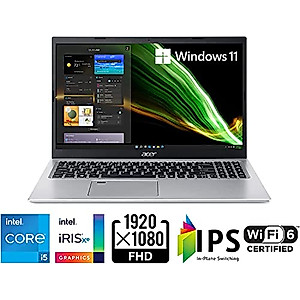 Acer Newest Aspire 5 15.6" FHD 1080P Laptop Computer, 11th Gen Intel Core i5-1135G7, 20GB DDR4 RAM 512GB SSD, Backlit KB Fingerprint Reader WiFi 6 Bluetooth HDMI Windows 11