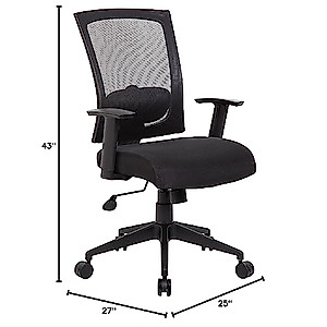Boss Office Products Mesh Back Task Chair in Black